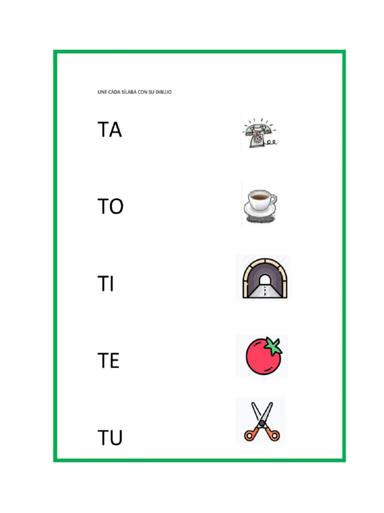 Actividades Con La Letra T | PDF