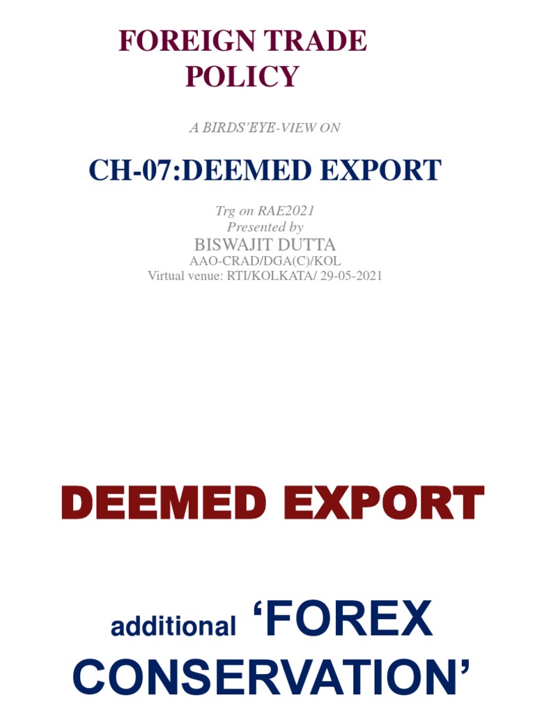 Foreign Trade Policy | PDF | Taxes | Government Finances