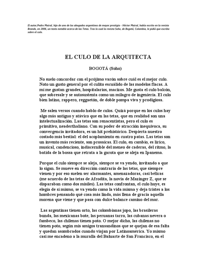 El Culo De La Arquitecta Pdf