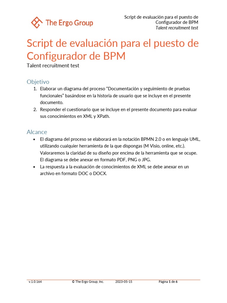 Test For BPM Configurator | PDF | Modelo de datos | Ingeniería de Sistemas