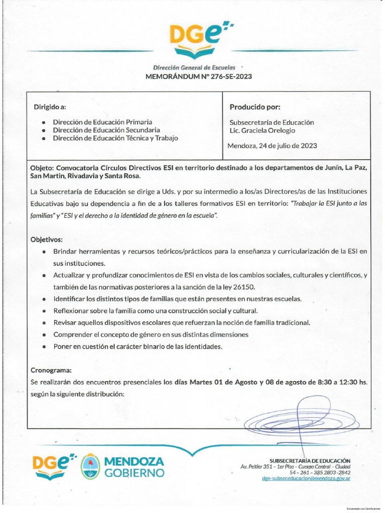 Memo 276-SE-2023 | PDF