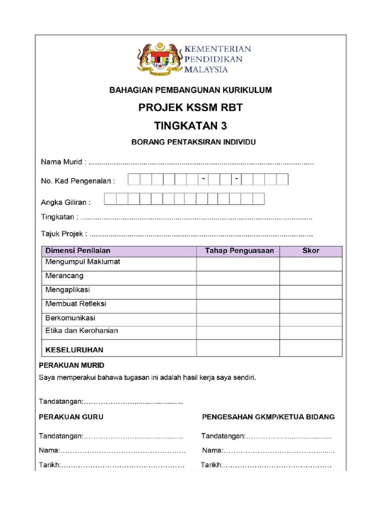 Muka Depan Folio | PDF