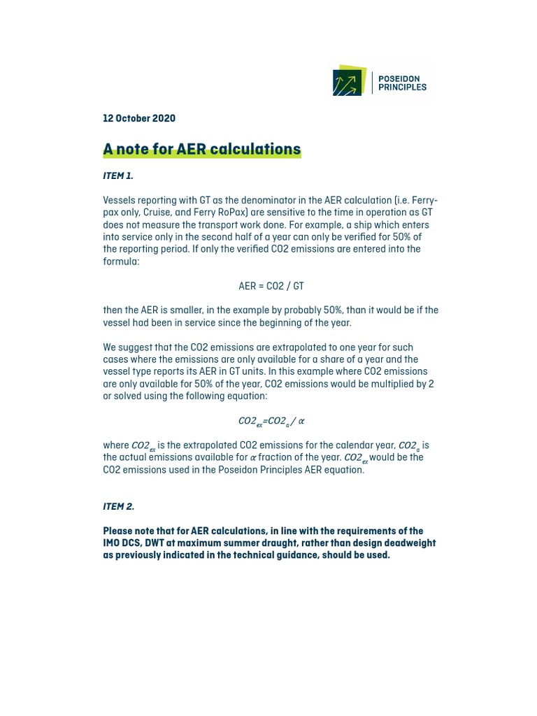 AER Calculation Guidelines for Vessels | PDF | Technology & Engineering