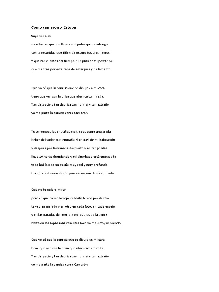 Como Camarón | PDF