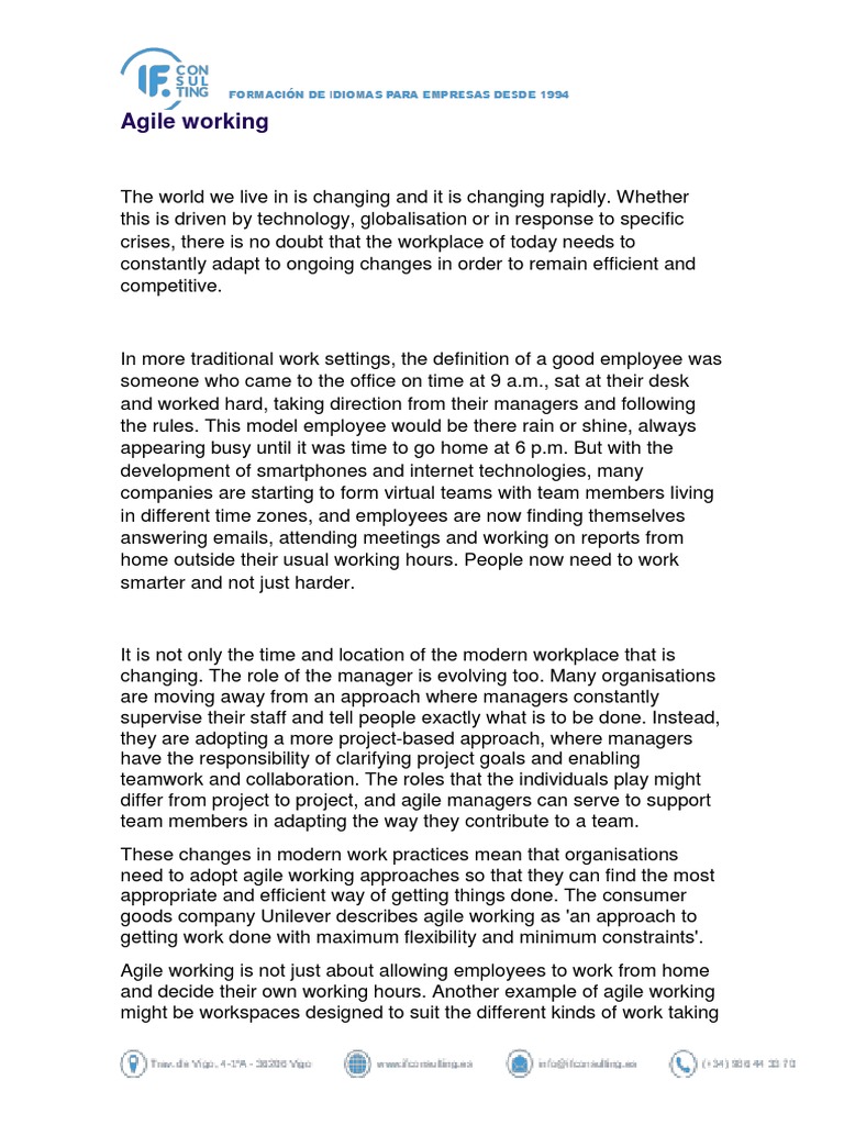 Agile Working | PDF | Motivation | Motivational