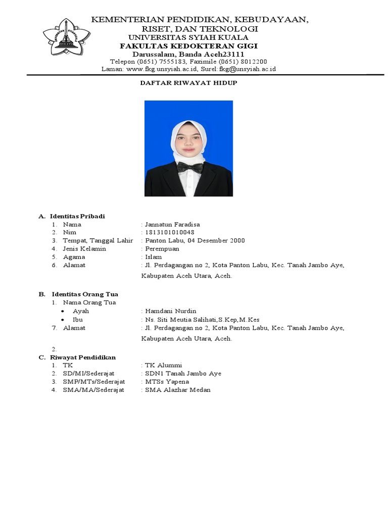 Biodata Puan | PDF