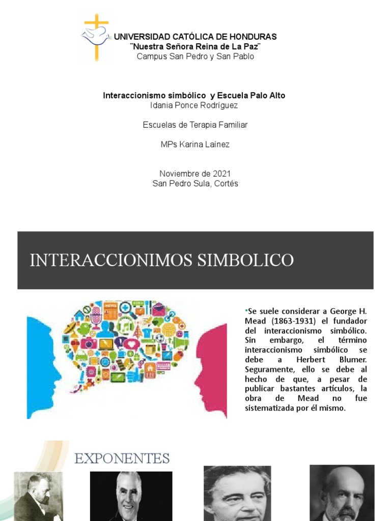 Interaccionismo Simbolico y Escuela Palo Alto | PDF | Ciencias del ...