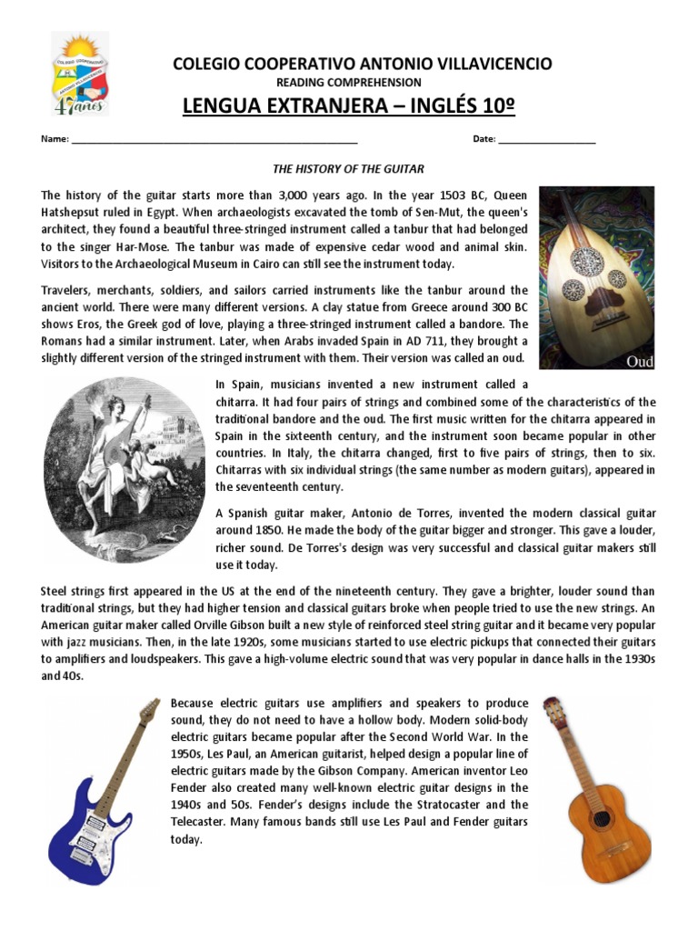 Reading The History of The Guitar | PDF | Guitars | Celtic Musical ...