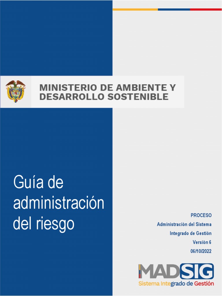 Guia De Administracion Del Riesgo V6 Pdf La Seguridad Informática