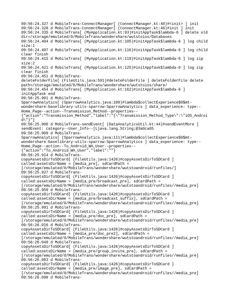 MobileTrans Connection Log Analysis | PDF | Computers