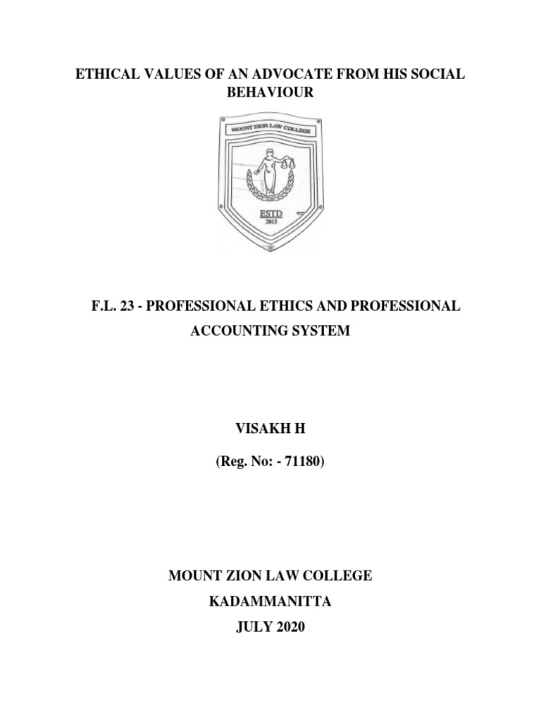 Visakh Ethics | PDF | Lawyer | Science