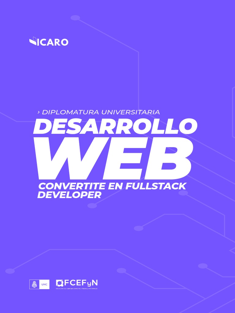 Diplomatura Full Stack UNC Online | PDF | Programación de computadoras | Red mundial