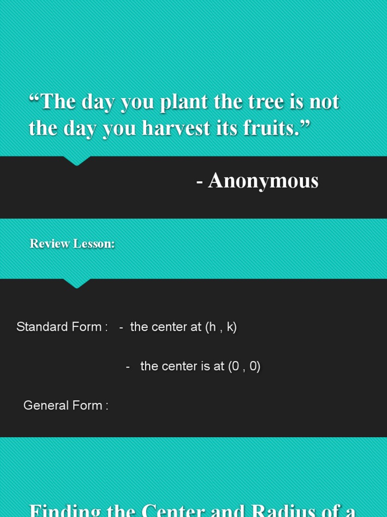Grade 10 Math - Circle | PDF | Circle | Equations
