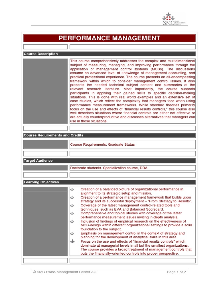 Performance Management | PDF