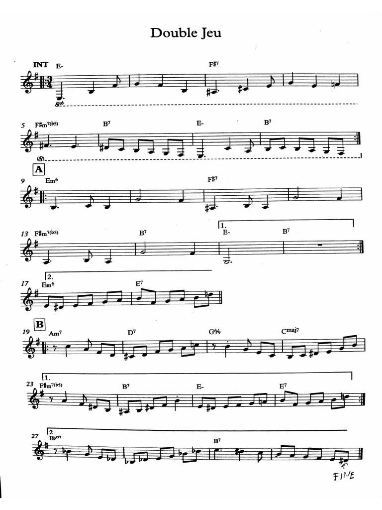 Double Jeu | PDF