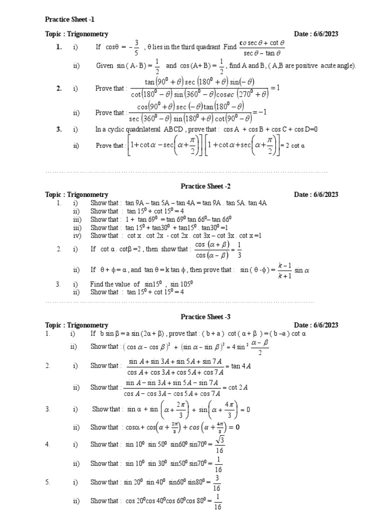 Complex Number (Sheet-2) | PDF