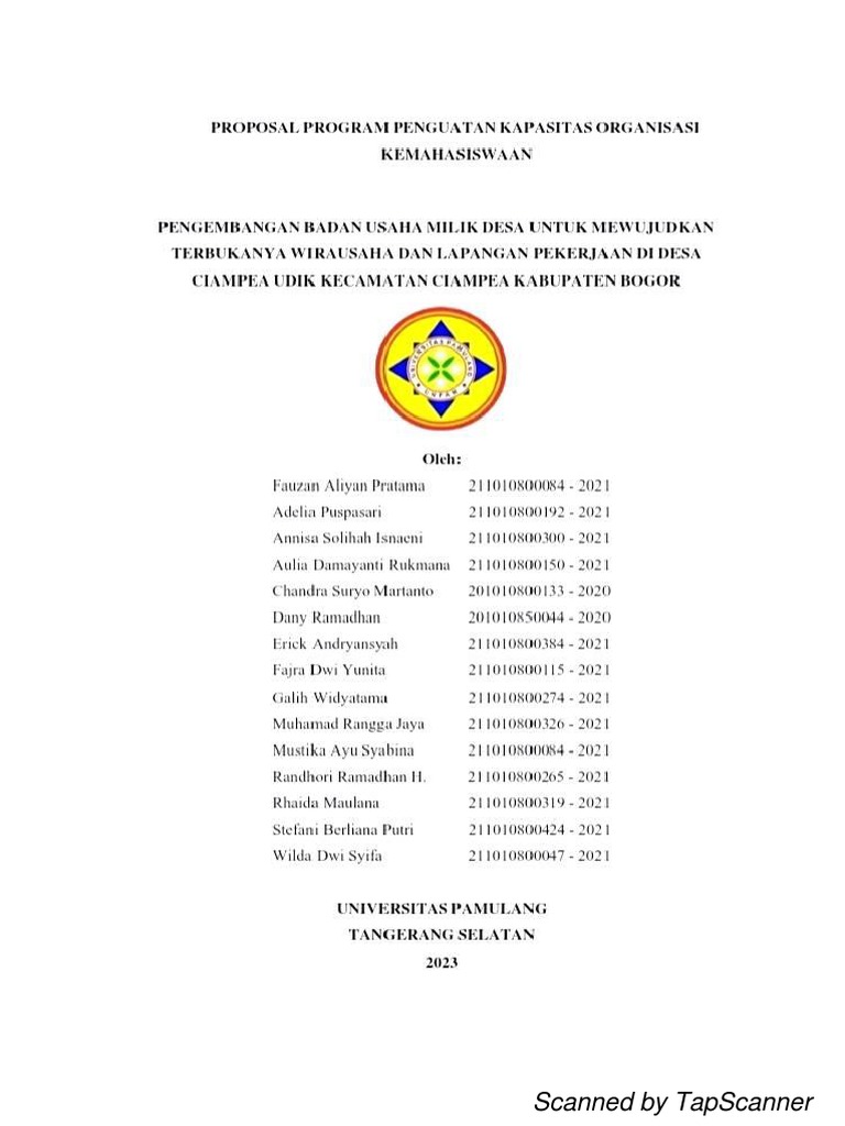 contoh PPK ormawa | PDF