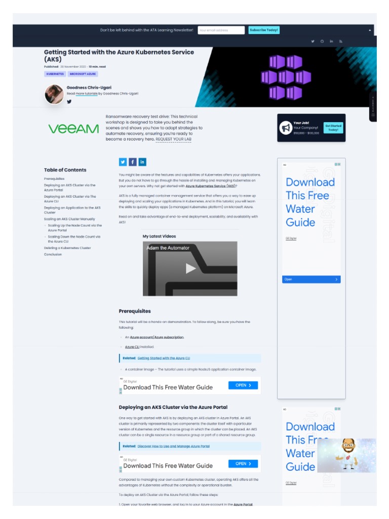 Getting Started With The Azure Kubernetes Service (AKS) | PDF