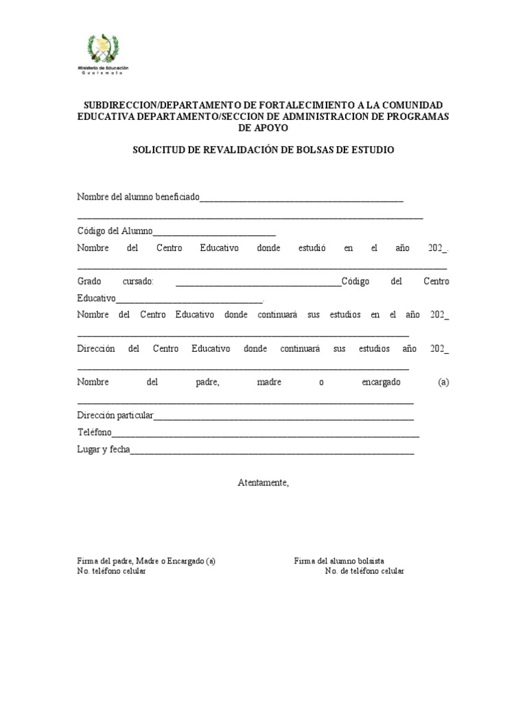 Solicitud de Revalidacion | PDF