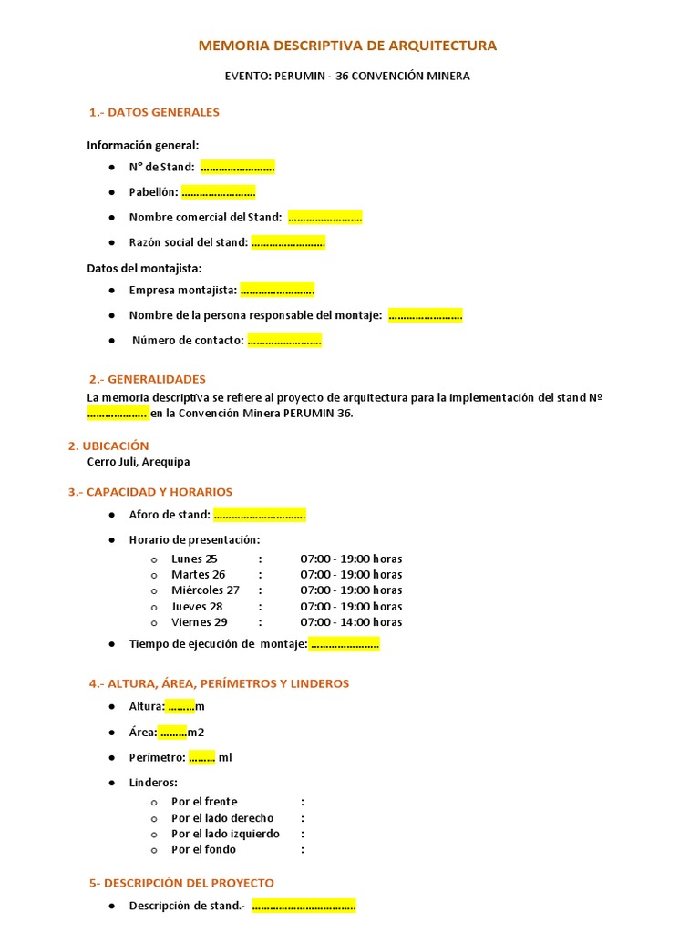 Memoria Descriptiva de Arquitectura | PDF
