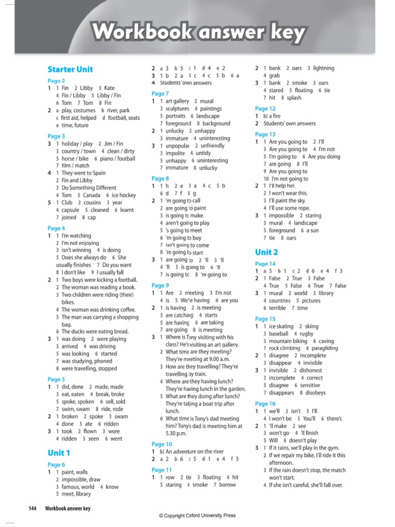 WB Answerkey FF6 | PDF