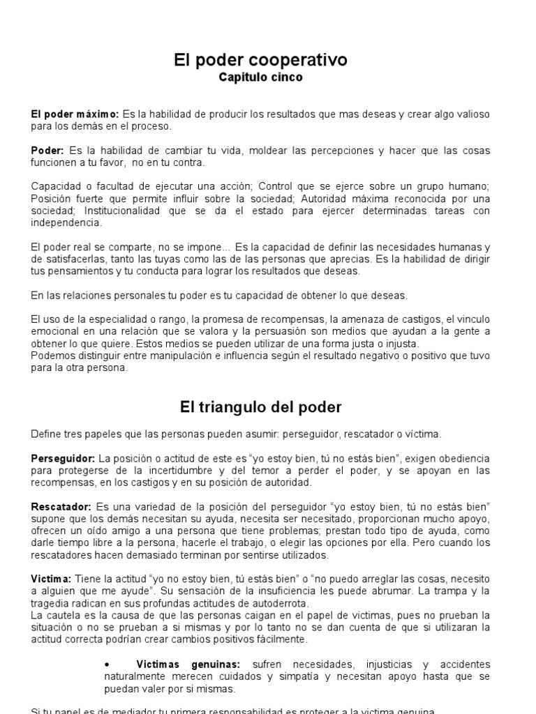 El Poder Cooperativo | PDF | Persuasión | Toma de decisiones