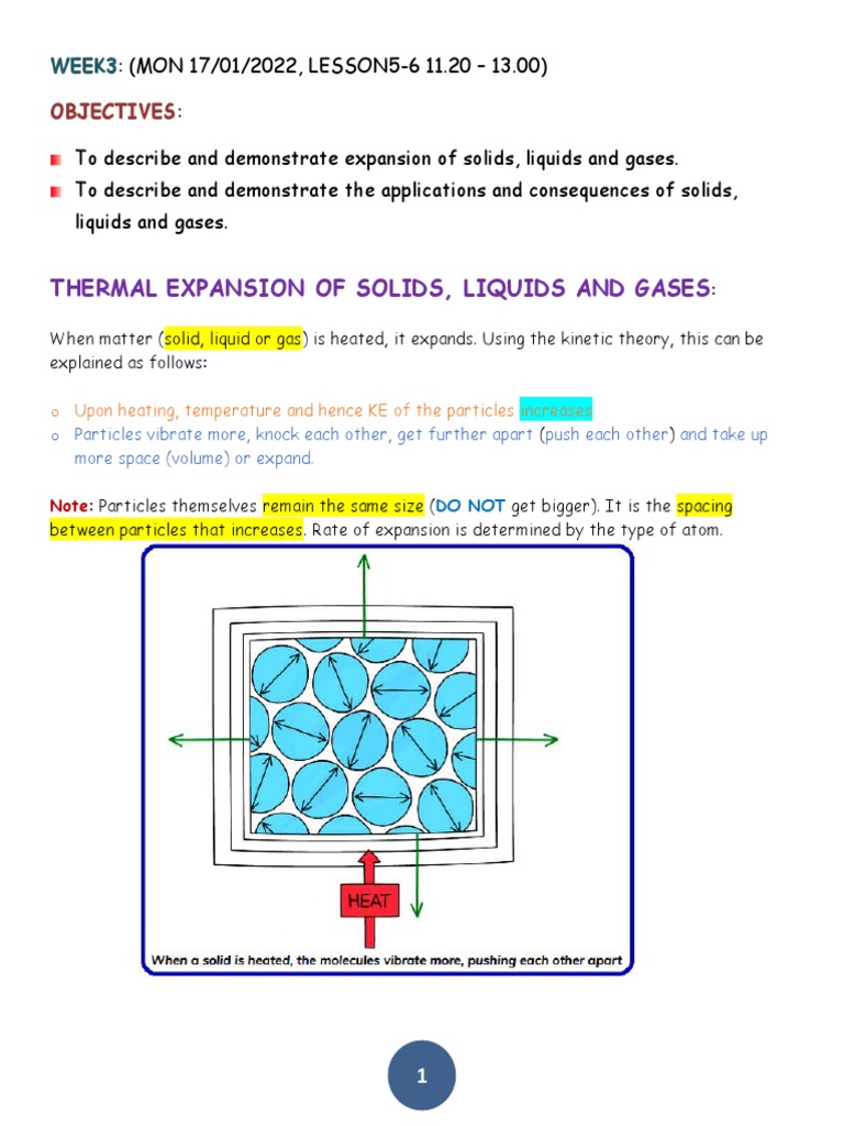 Thermal Expansion of Solids Liquids and Gases | PDF | Thermal Expansion ...