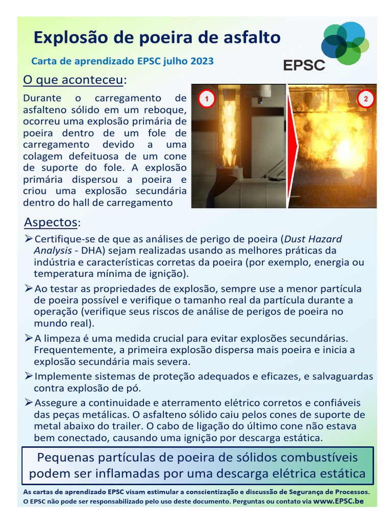 Riscos de Poeiras Explosivas | PDF
