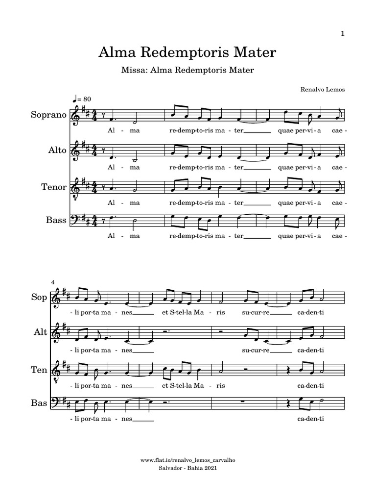 Alma Redemptoris Mater | PDF