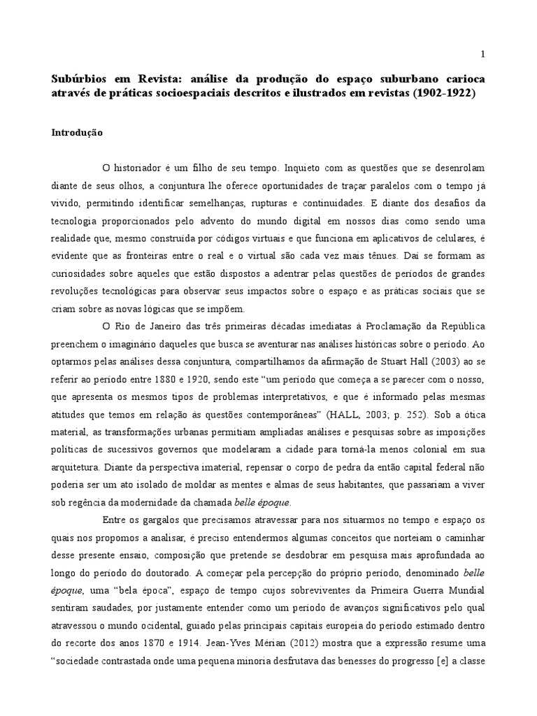Subúrbios em Revista: Análise Da Produção Do Espaço Suburbano Carioca ... Subúrbios em Revista: Análise Da Produção Do Espaço Suburbano Carioca ...