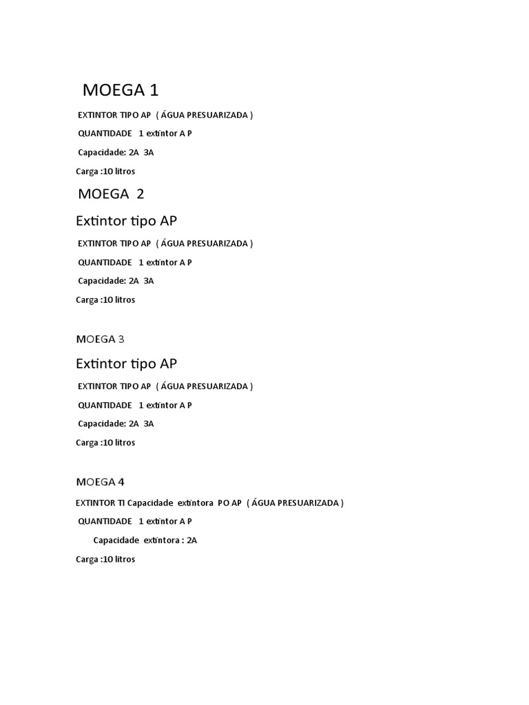 MOEGA 1 (Recuperação Automática) | PDF