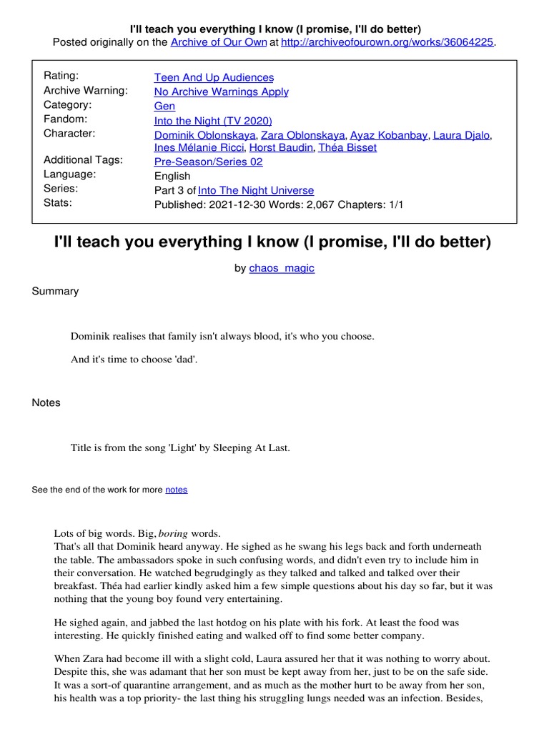 Ill Teach You Everything | PDF