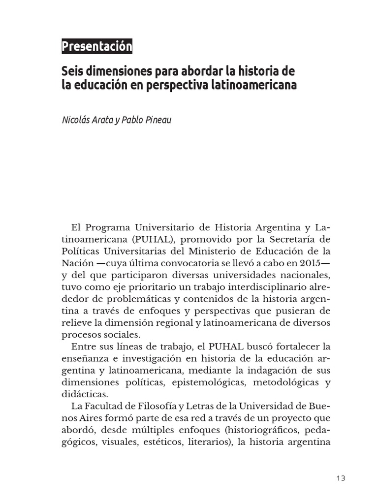 Latinoamérica - La Educación y Su Historia | PDF