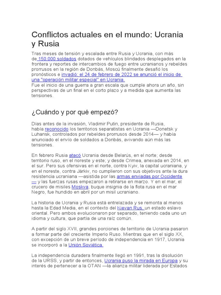Rusia y Ucrania | PDF | Ucrania | Rusia