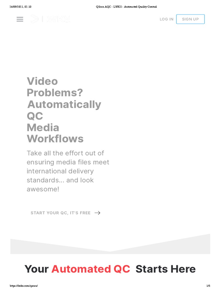QScan AQC - LWKS - Automated Quality Control | PDF | Mass Media | Multimedia