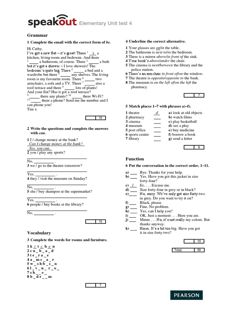 05.unit Test 4 | PDF | Foreign Language Studies