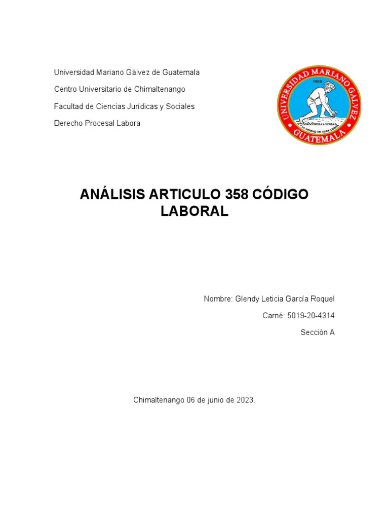 Análisis Articulo 358 | PDF