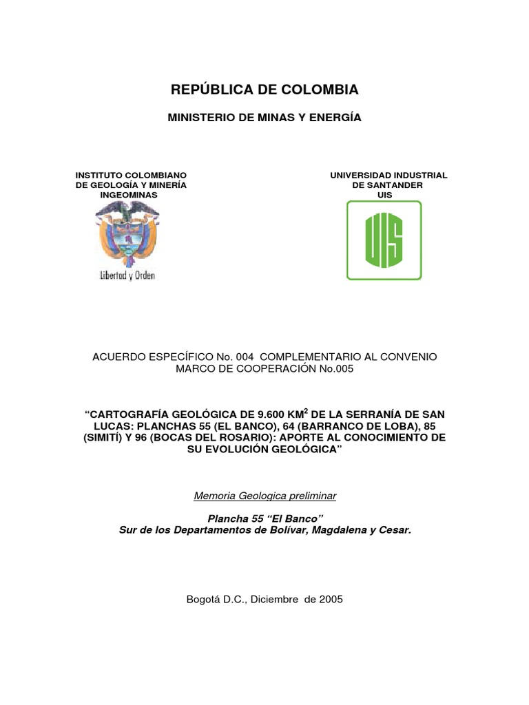 Cartog Geológica Serranía de San Lucas PL 55 | PDF