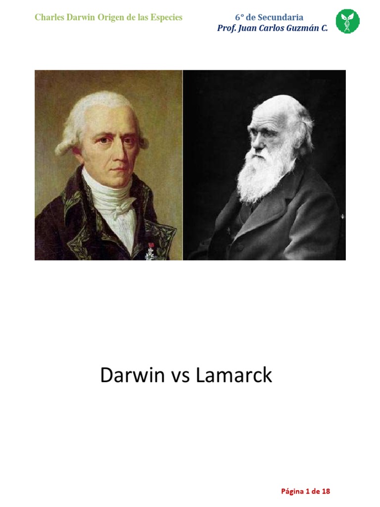Darwin vs Lamark | PDF