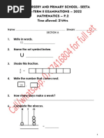 Grade 1 Admission Test | PDF