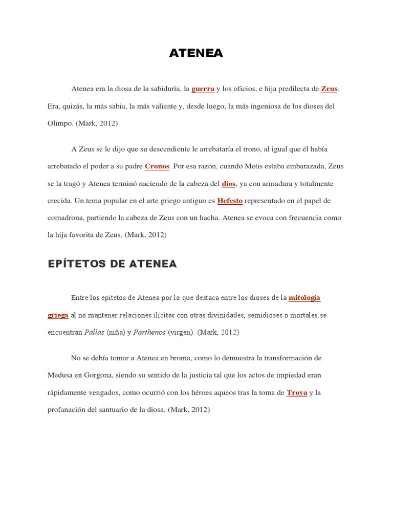 ATENEA | PDF | Atenea | Zeus