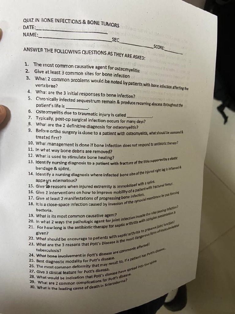 1 Infectious, Connective Tissue and Bone Tumors Exam - de Asis | PDF