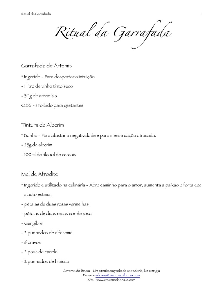 Ritual Da Garrafada | PDF