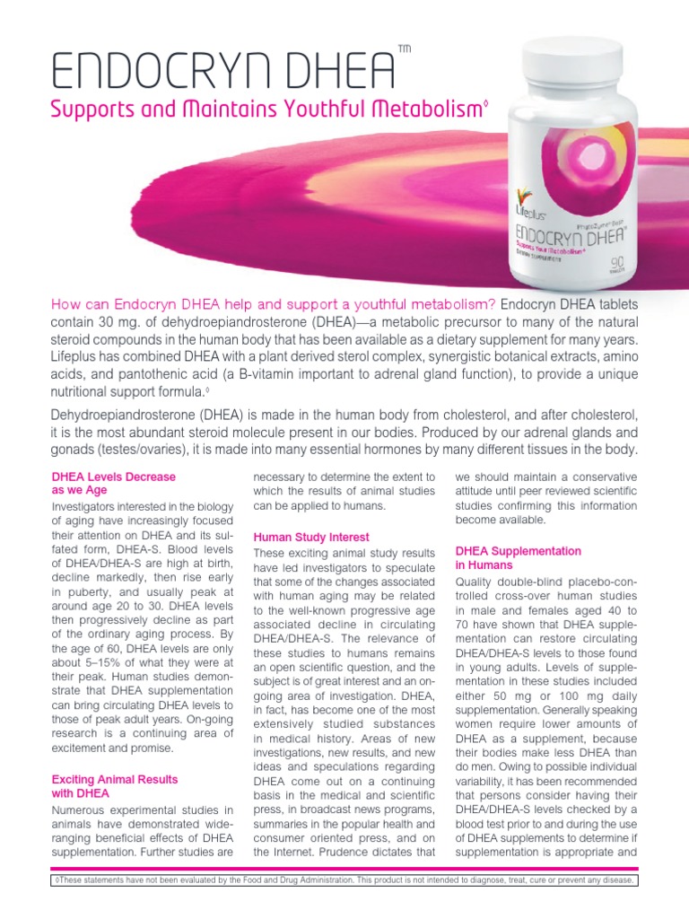 Endocryn Dhea | PDF | Dietary Supplements