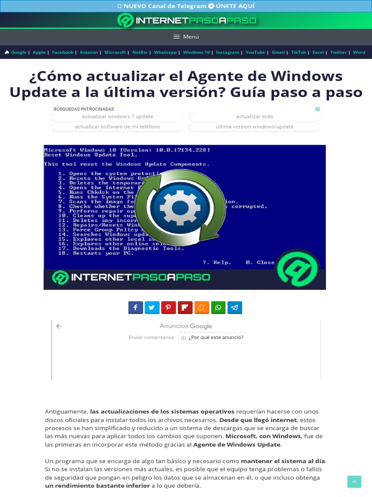 ACTUALIZAR AGENTE de WINDOWS UPDATE Paso A Paso 2021 | Descargar gratis PDF | Microsoft Windows ...