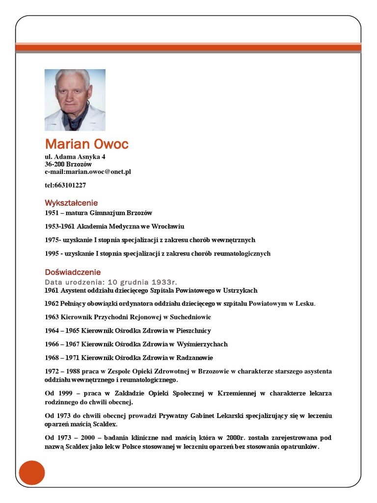 CV Marian Owoc | PDF