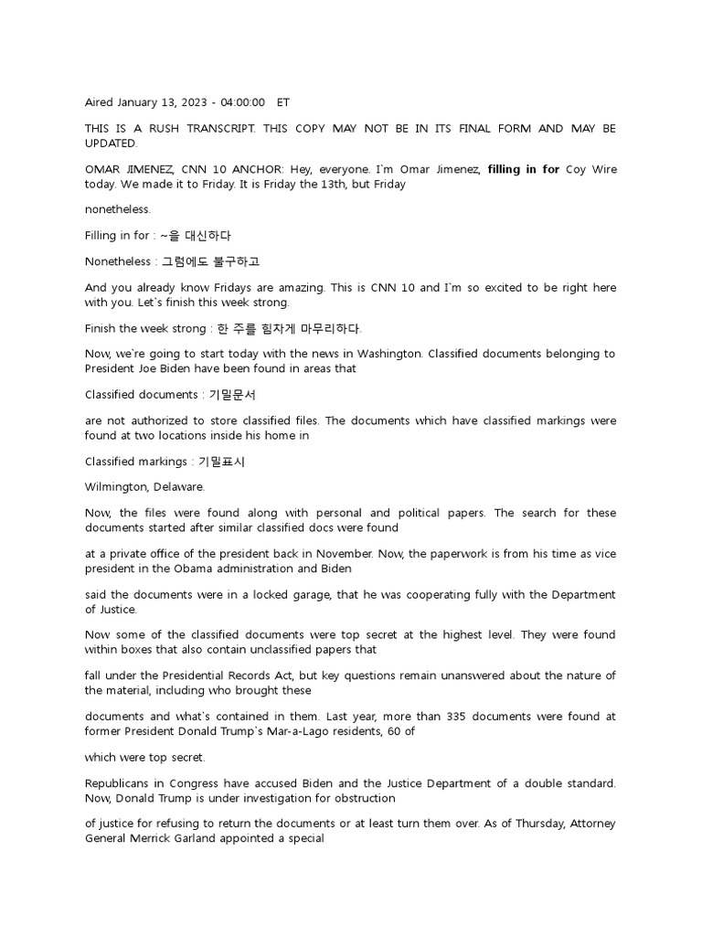 Classified Documents Found - January 13, 2023 | PDF | Martin Luther ...