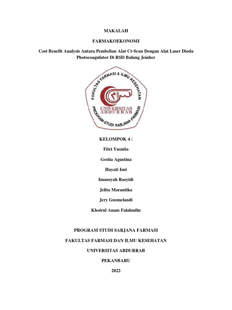 Makalah Farmakoekonomi Cba | PDF