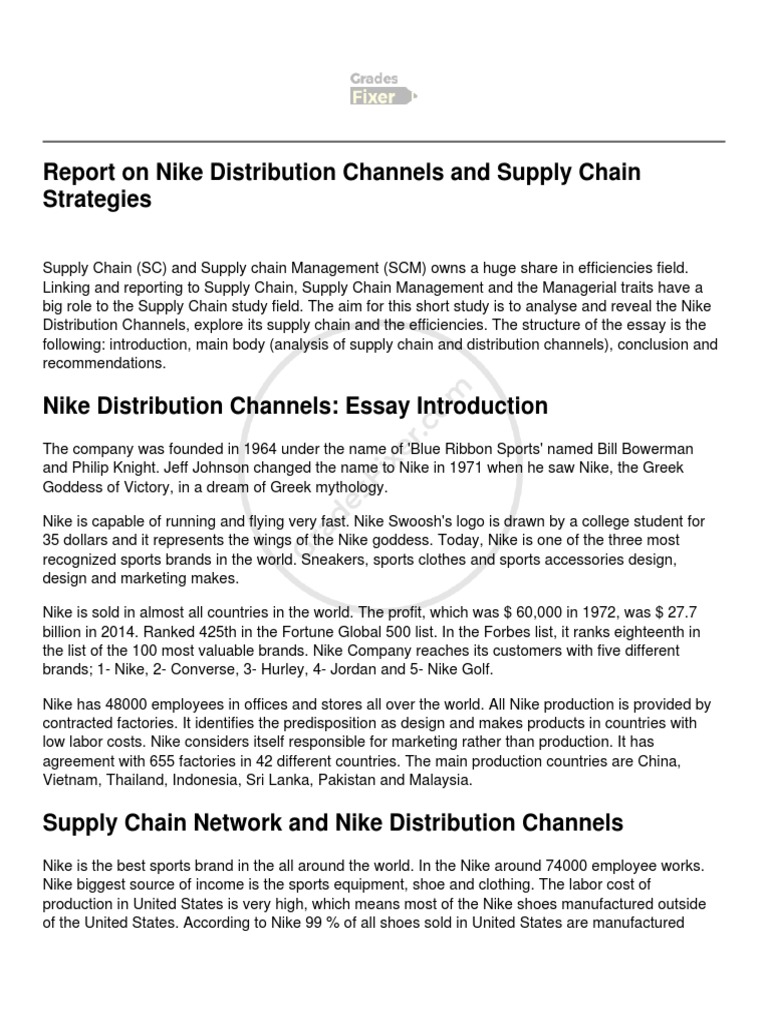 Report_on_Nike_Distribution_Channels_and_Supply_Chain_Strategies | PDF