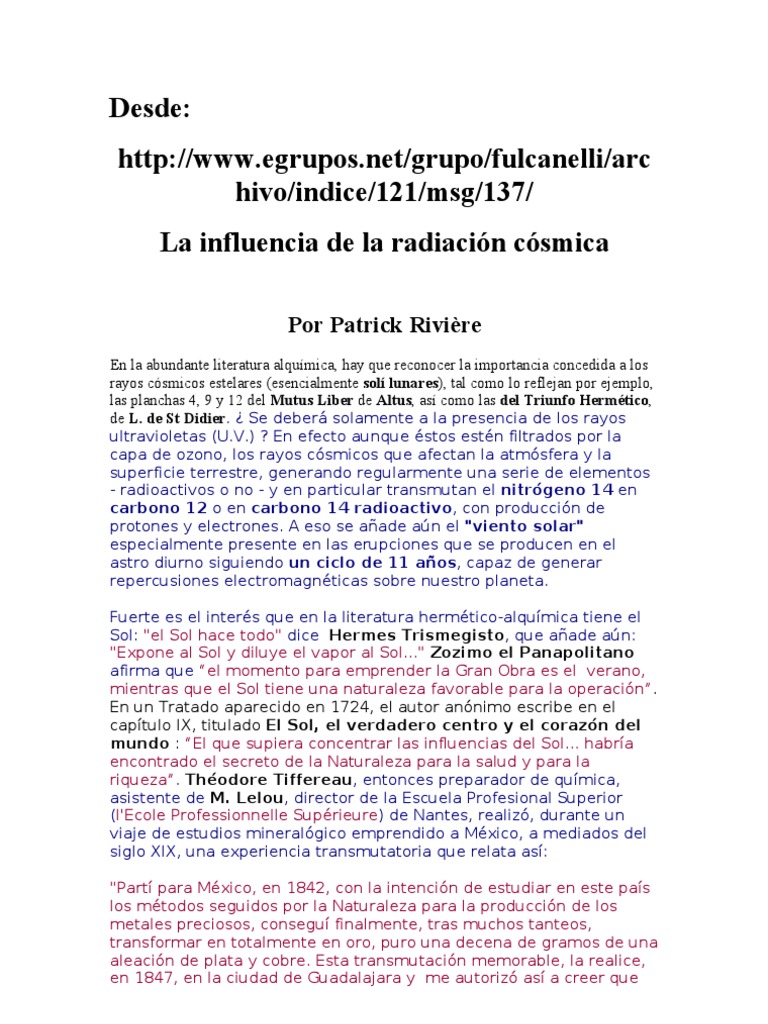 Interpretacion de Liber Mutus Por Patrick Rivière | PDF | Mercurio ...